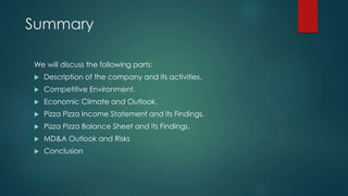 Pizza Pizza Limited ppt | PPTX