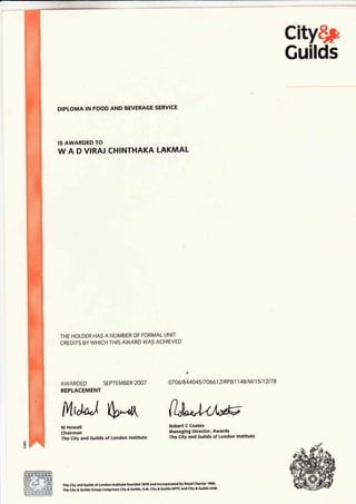 F&B Diploma | PDF