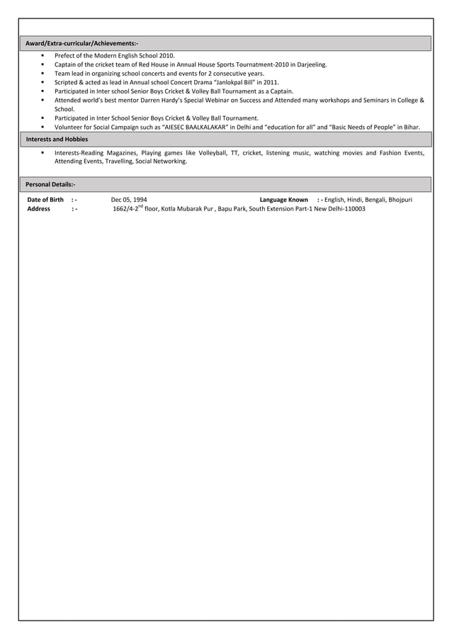 Rajesh Chandra CV | PDF