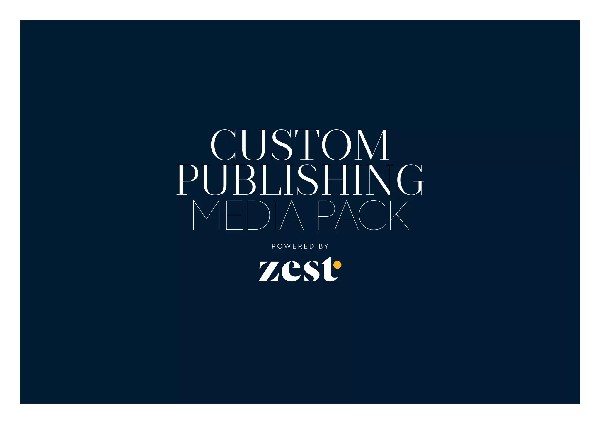 Custom Publishing Mediapack | PPT