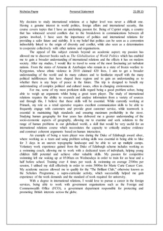 Personal statement | DOCX