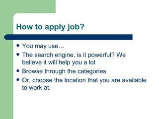 easy5jobs - Jobseeker Getting Started | PPT | Resume Writing and Advice ...