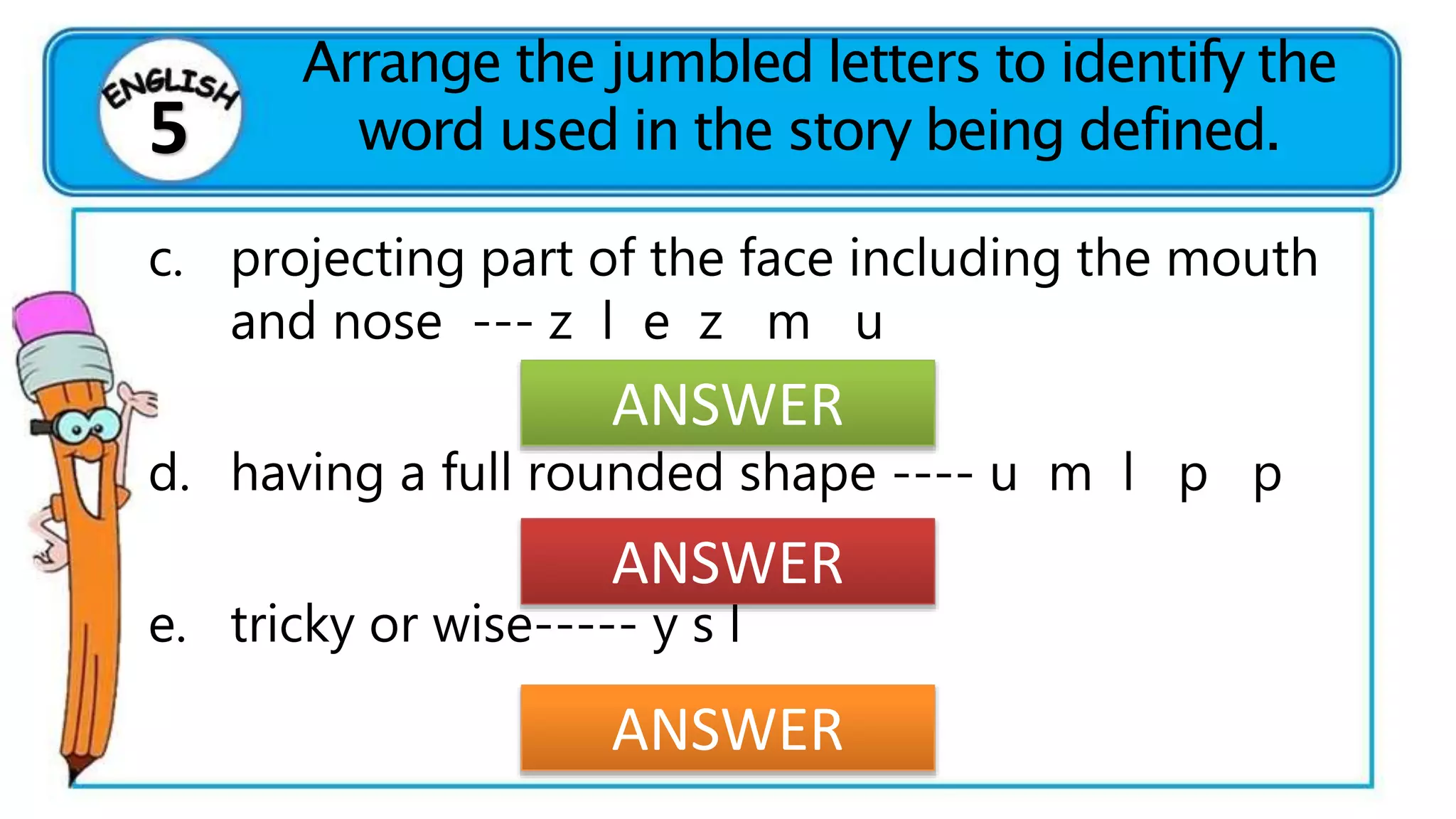 English Grade 5 1st Quarter Week 1 Day 1 to 5 | PPTX
