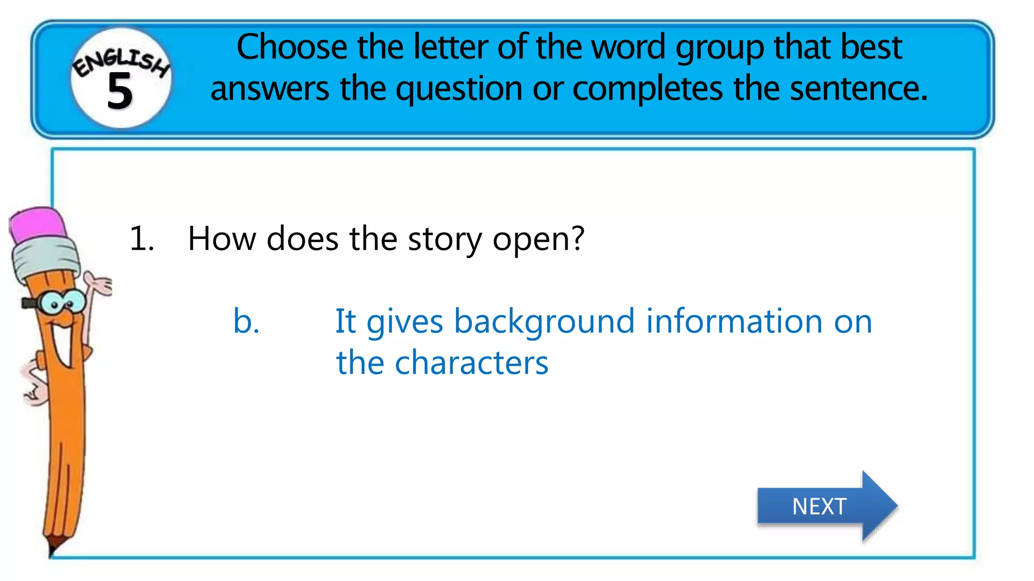 English Grade 5 1st Quarter Week 1 Day 1 to 5 | PPTX