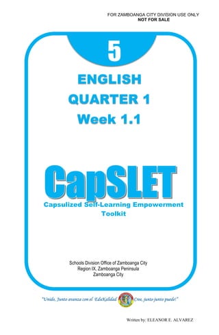 ENglish 5 Learning Module for Quarter One | PDF