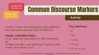 MASTERING SPOKEN DISCOURSE MARKERS WITH EXPLANATION.pptx