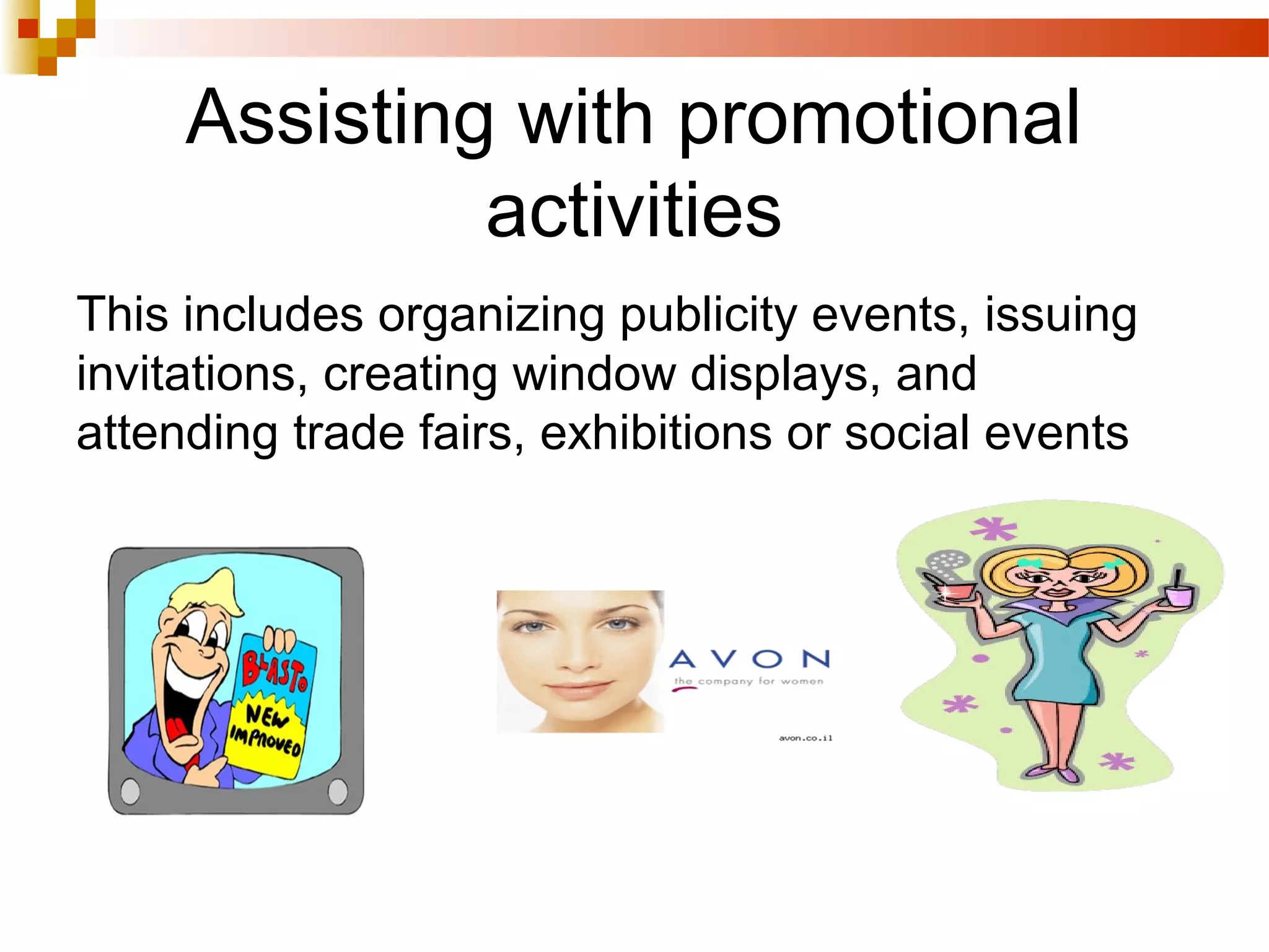 Duties of the marketing clerk | PPT