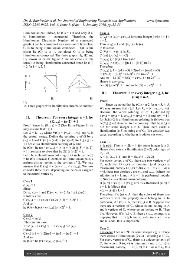 Hamiltonian Chromatic Number of Graphs | PDF | Physics | Science