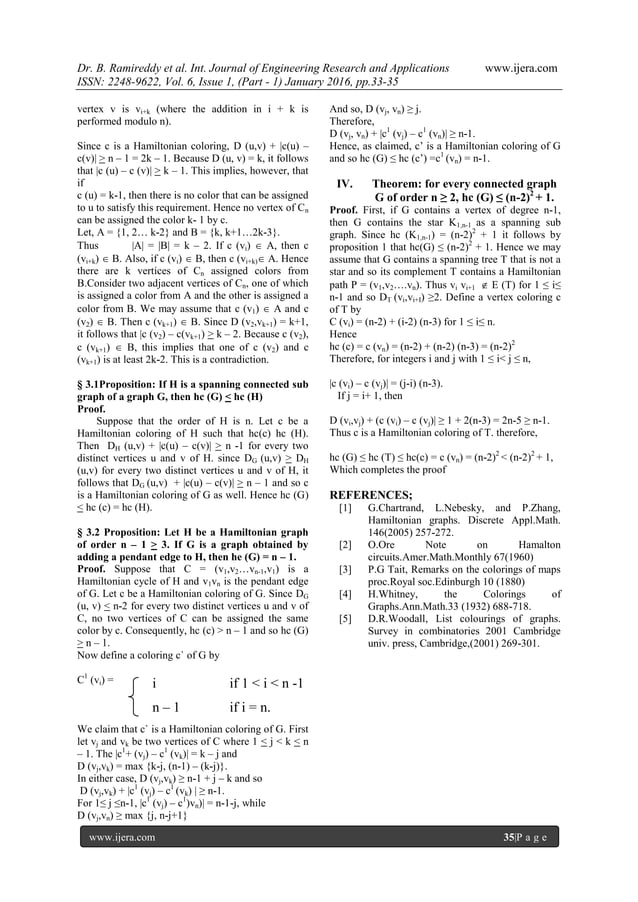 Hamiltonian Chromatic Number of Graphs | PDF | Physics | Science