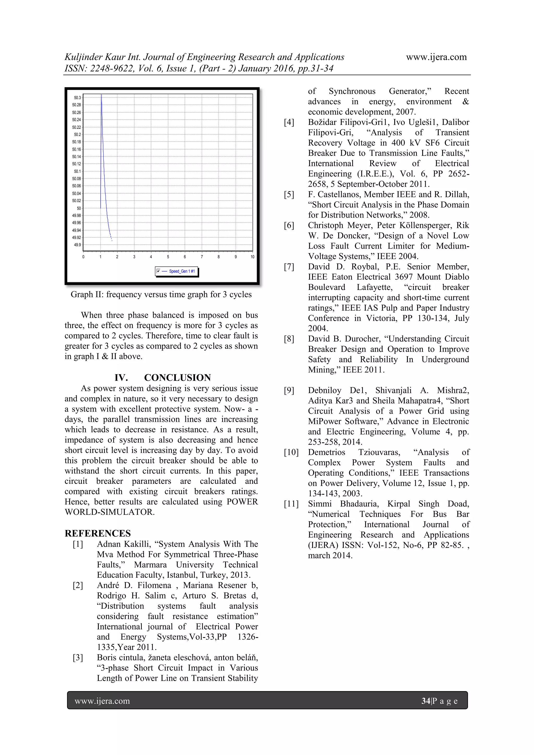 Calculation and comparison of circuit breaker parameters in Power World Simulator | PDF