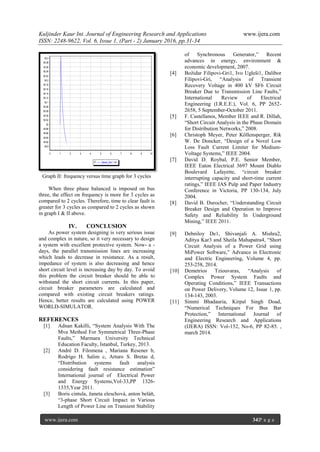 Calculation and comparison of circuit breaker parameters in Power World ...