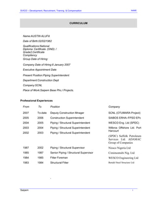 ALUFA AUSTIN CV | PDF