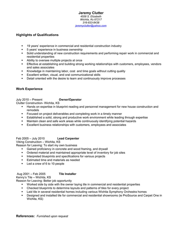 Jeremy resume 2015 | PDF