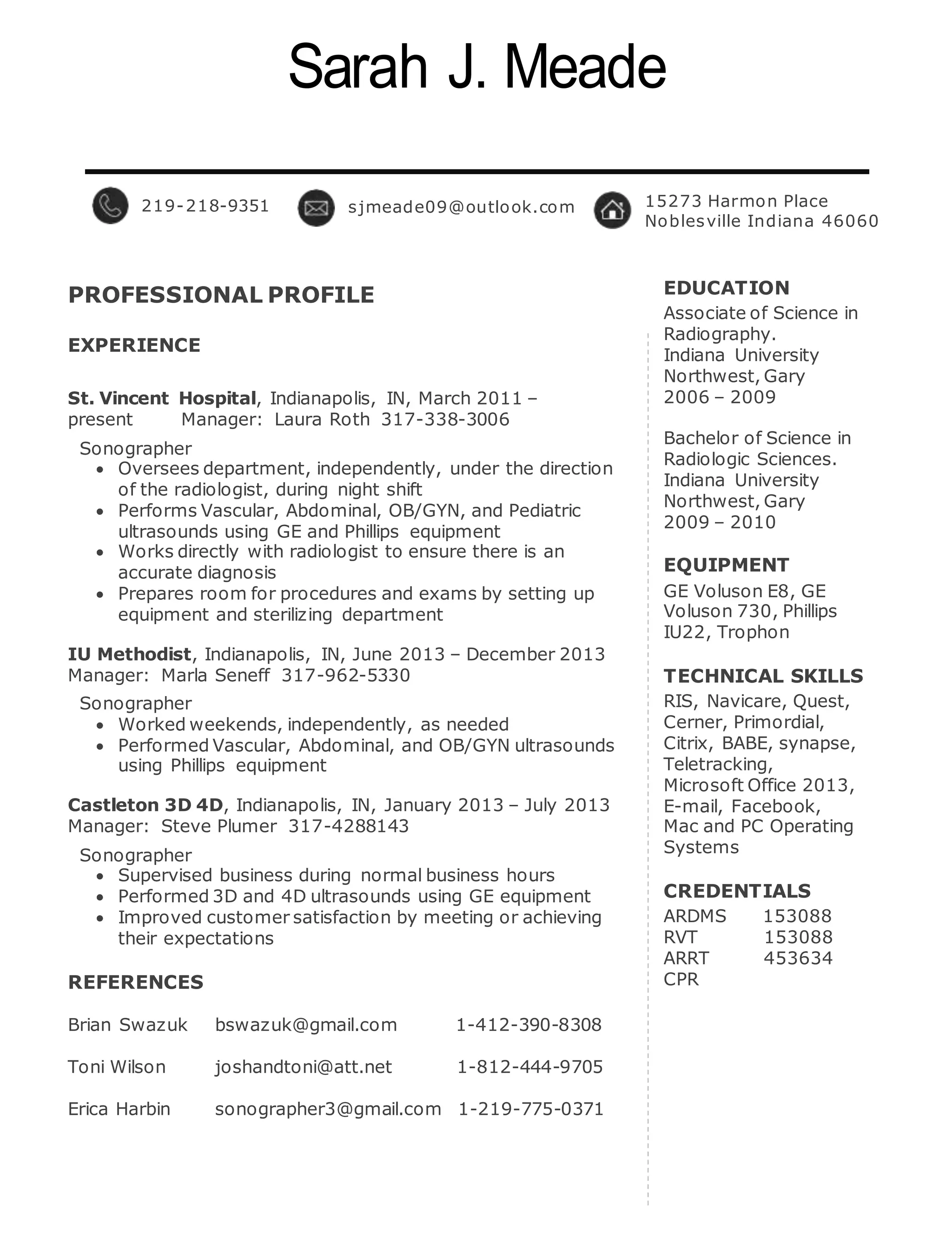 Sarahs Resume march 2015 | DOCX
