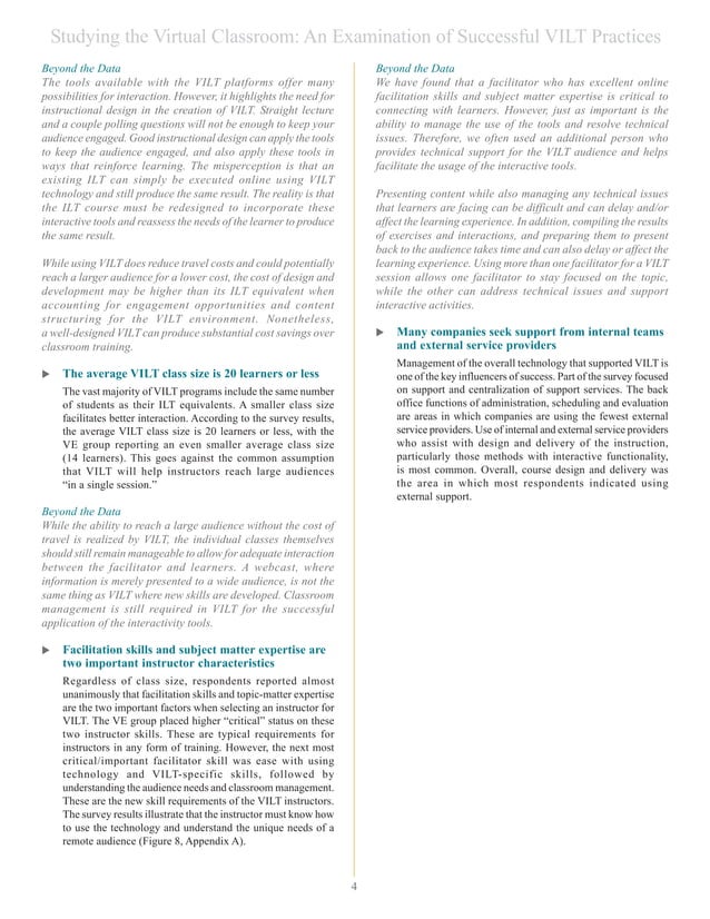 7 - Examination of Successful VILT Practices | PDF