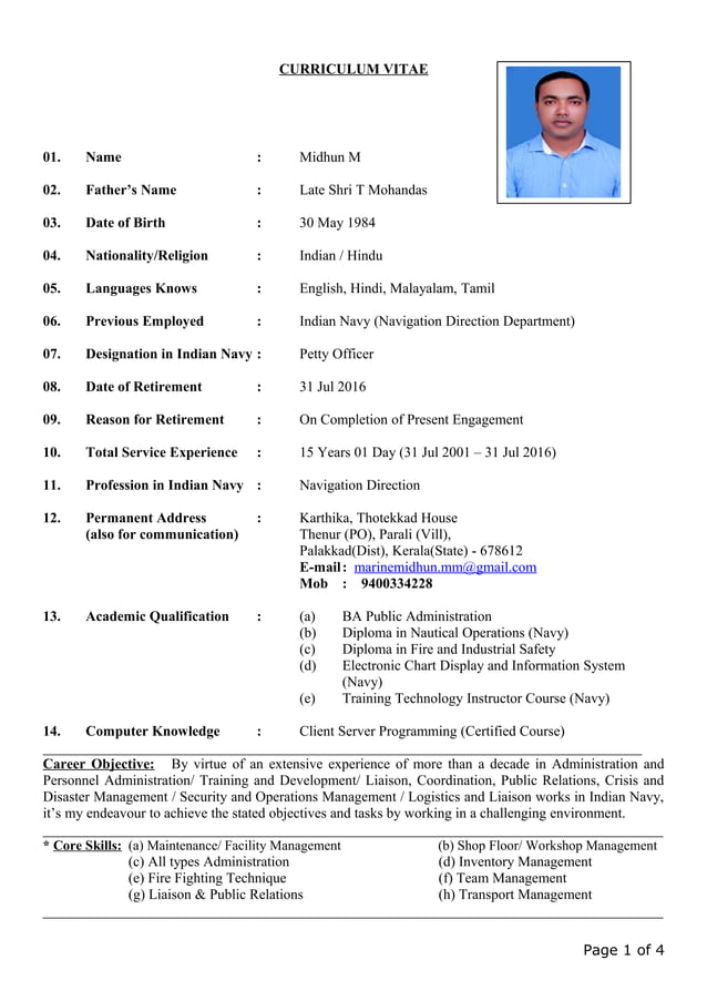 RESUME- Midhun M | DOC