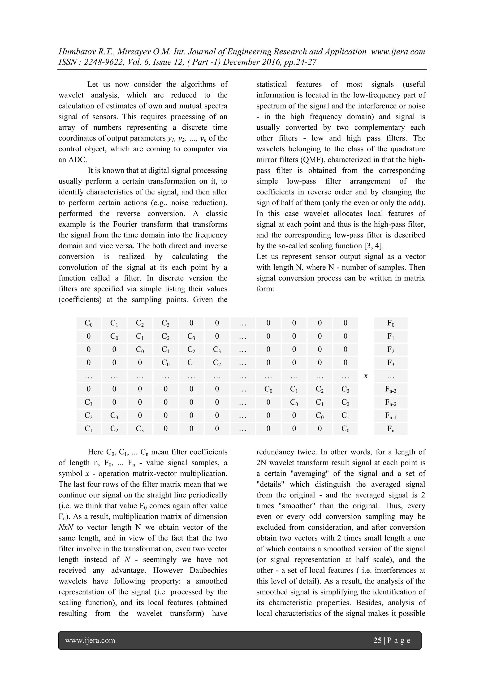Application of wavelet analysis algorithms for digital control an electromagnetic exciter | PDF ...