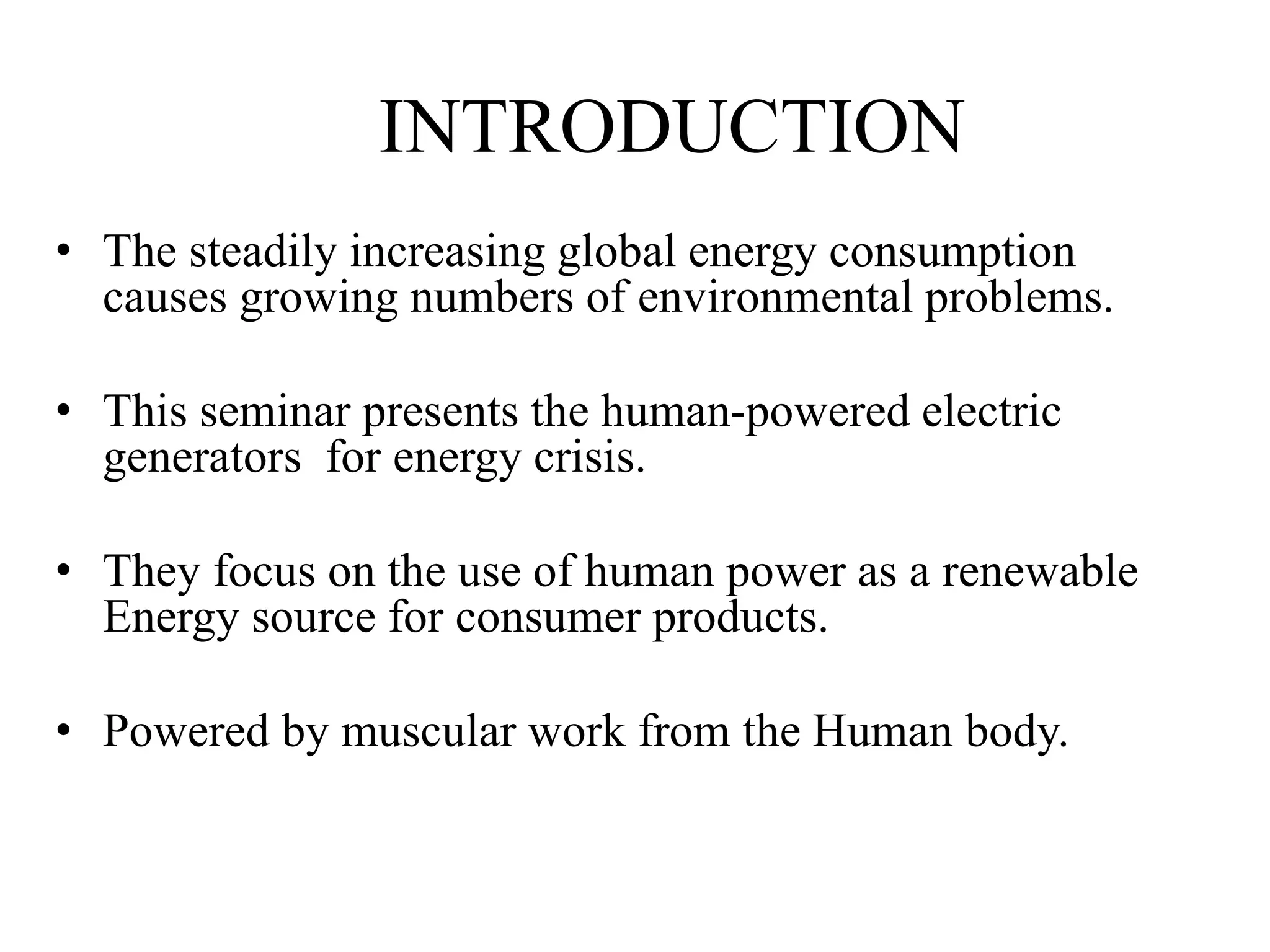 HUMAN POWER OPERATED DEVICES | PPTX