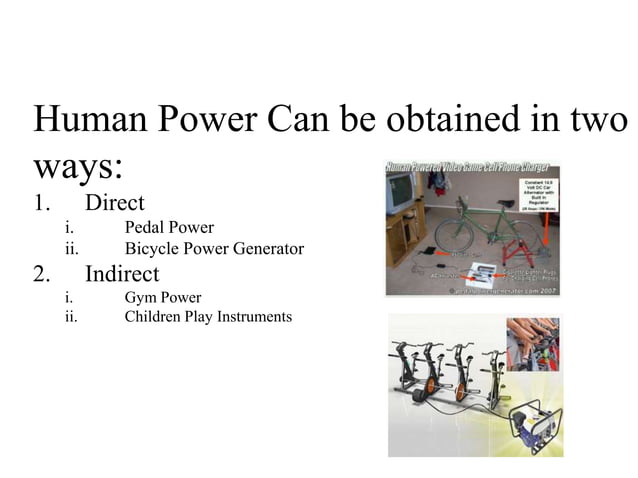 HUMAN POWER OPERATED DEVICES | PPT | Free Download