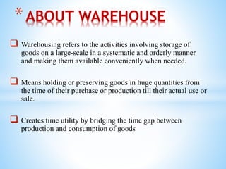 warehouse marketing presentation | PPTX
