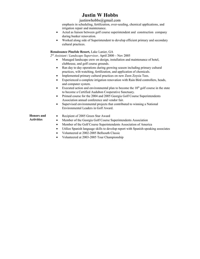 Justin Hobbs resume | DOC