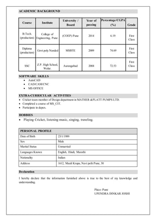 upendra_joshi_resume | DOCX
