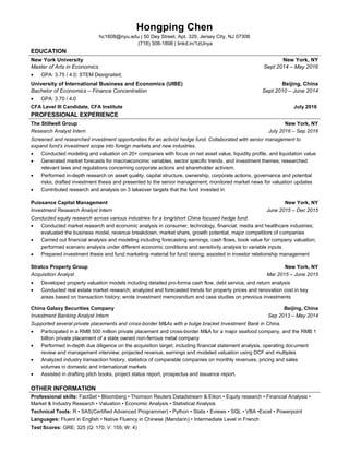 Resume_Hongping Chen | PDF