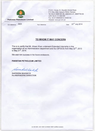 Experience letter of PPL | PDF