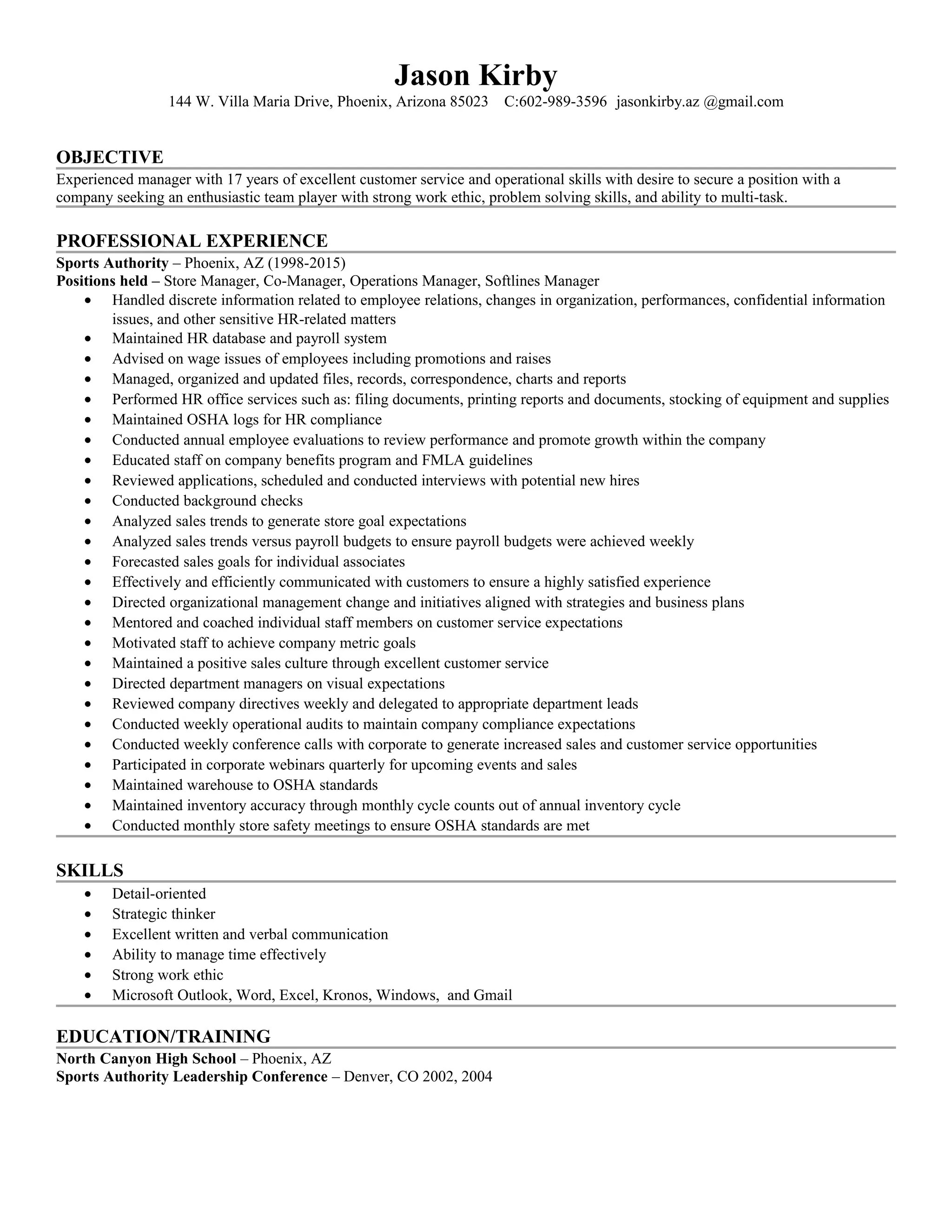 Jason Kirby Resume | DOC