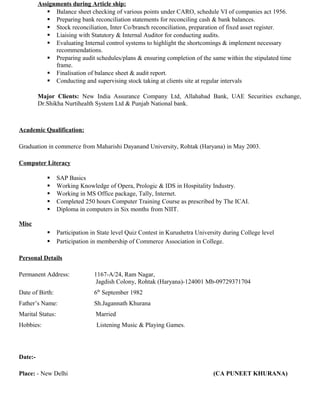 puneet cv | DOC
