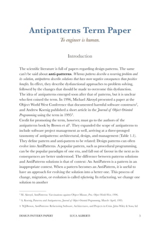 AntiPatterns | PDF