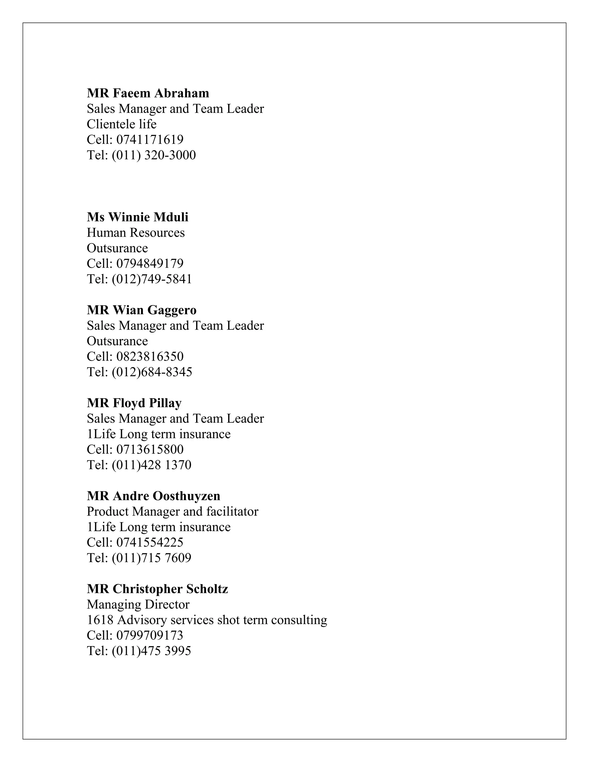 CV Elias Makhoali updated | DOC