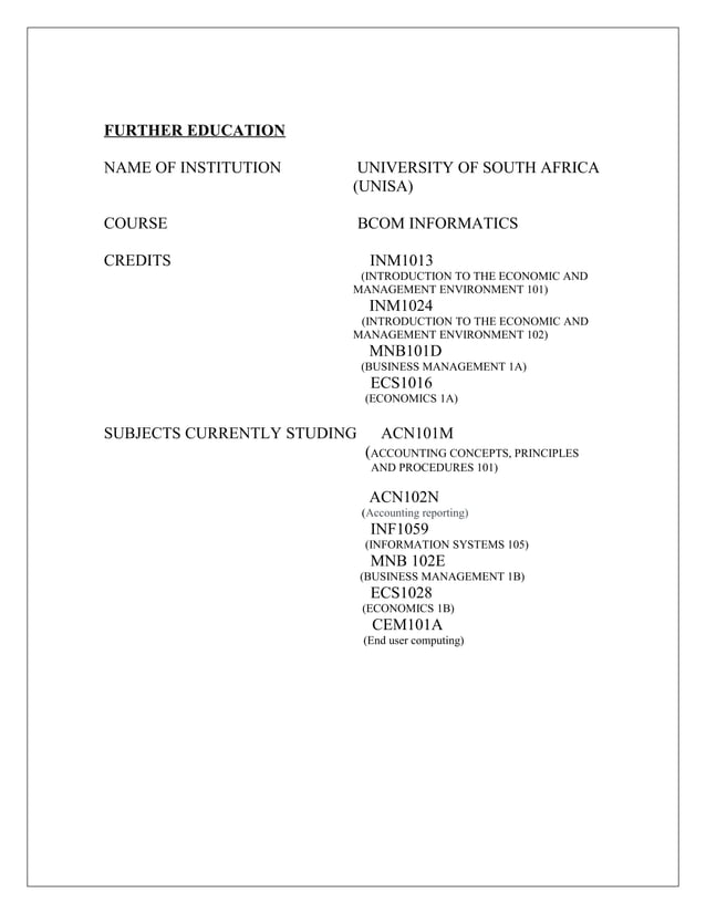 CV Elias Makhoali updated | DOC | Business | Business and Finance