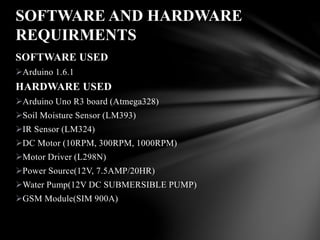 ROBOTIC IRRIGATION USING ARDUINO | PPTX