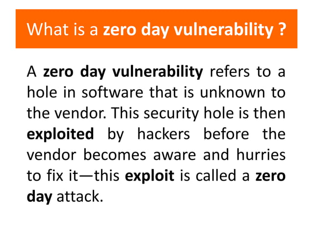 zero day exploits | PPTX