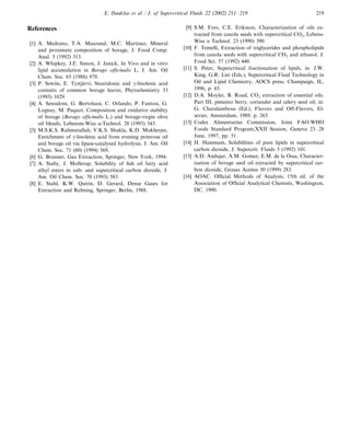 Supercritical extraction of borage (Borago officinalis L.) seeds with ...
