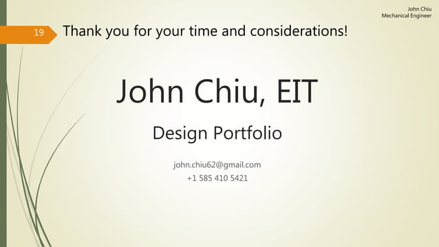 Design Portfolio - John Chiu | PPT
