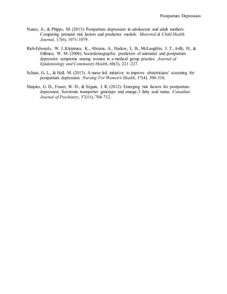 Postpartum Depression Research Paper | DOCX