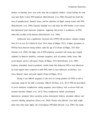 Postpartum Depression Research Paper | DOCX