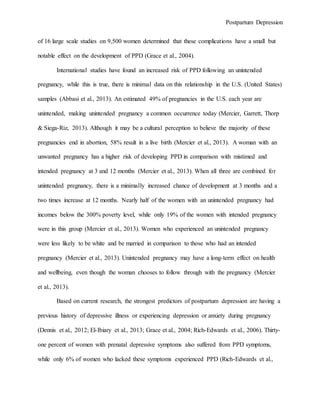 Postpartum Depression Research Paper | DOCX