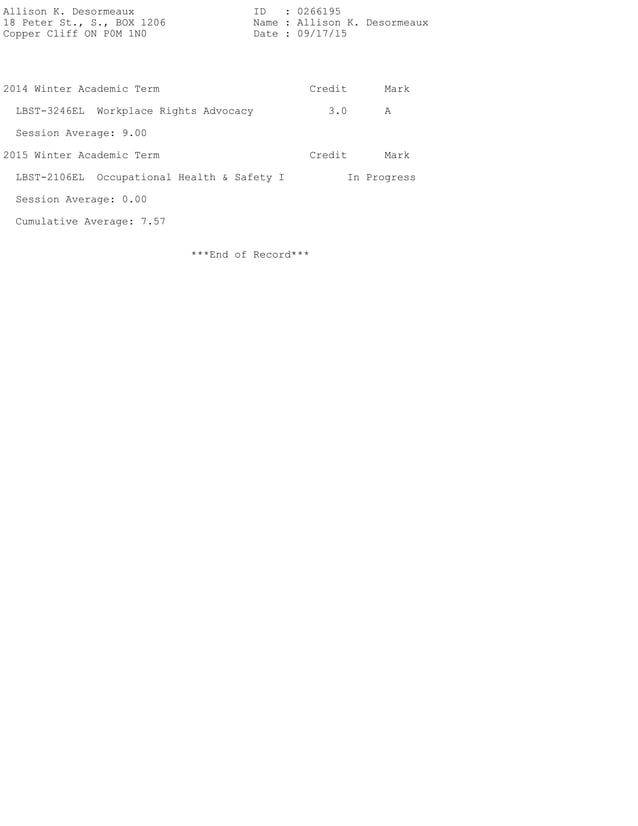 Laurentian Transcript | PDF | Business | Business and Finance