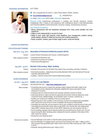 CV HUY TRAN | PDF