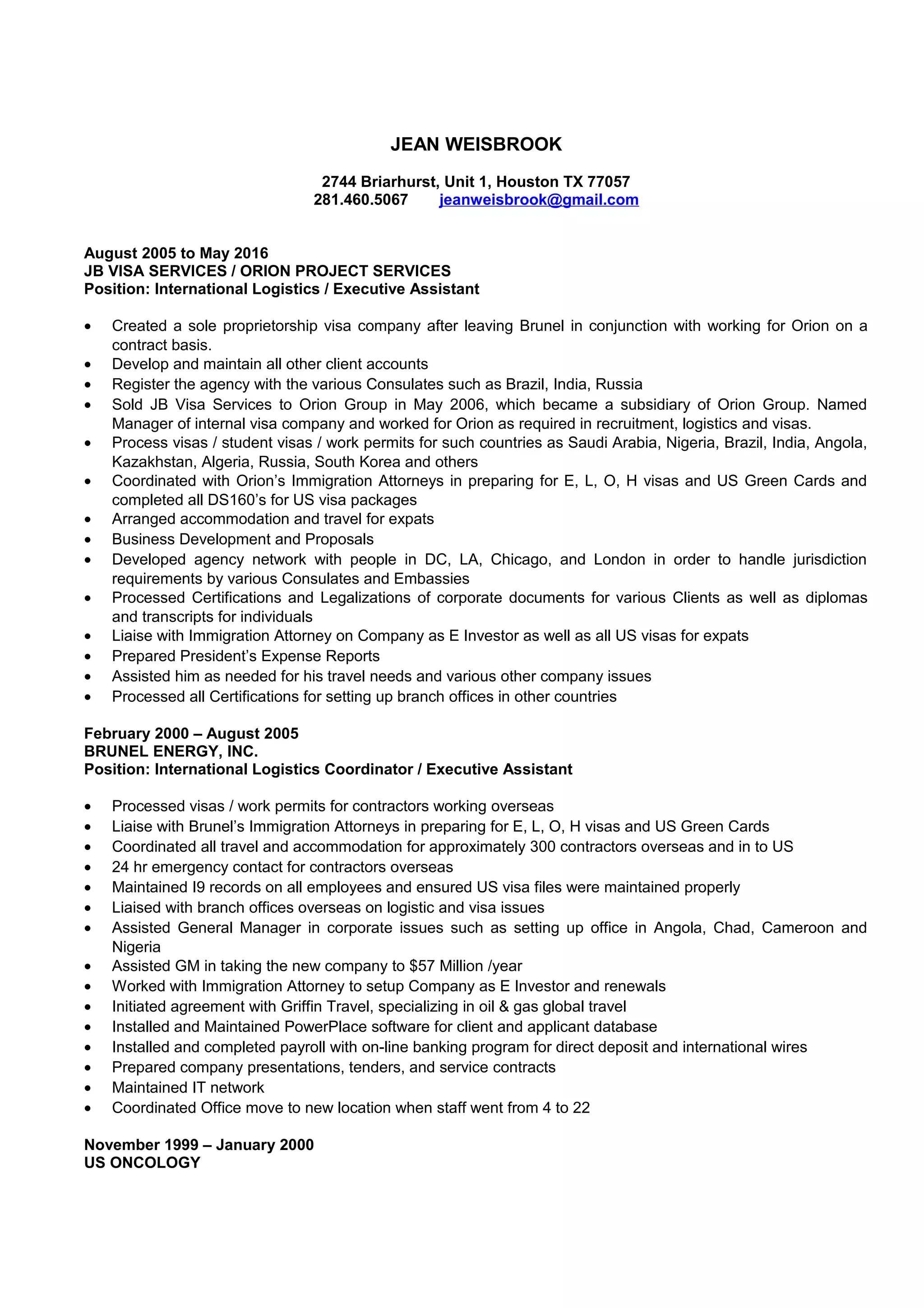 Jean Weisbrook_CV | PDF