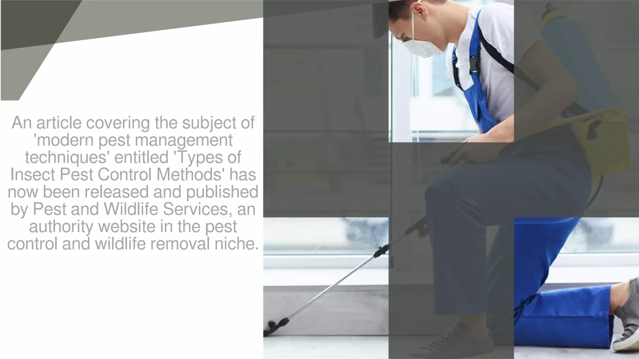 Modern Pest Management Techniques Article Reveals Surprising Facts for ...