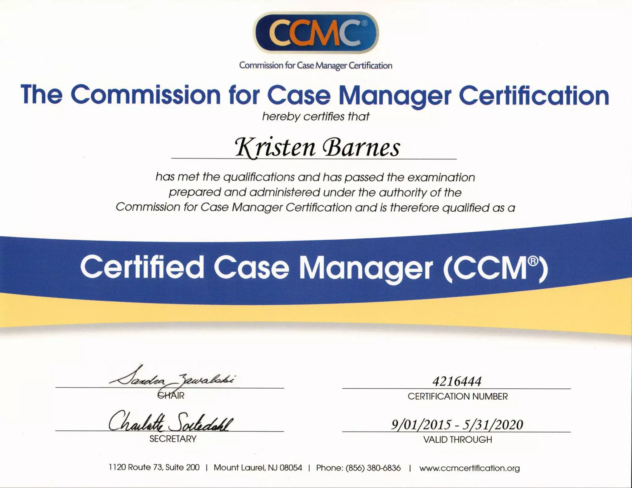 CCM Certificate | PDF