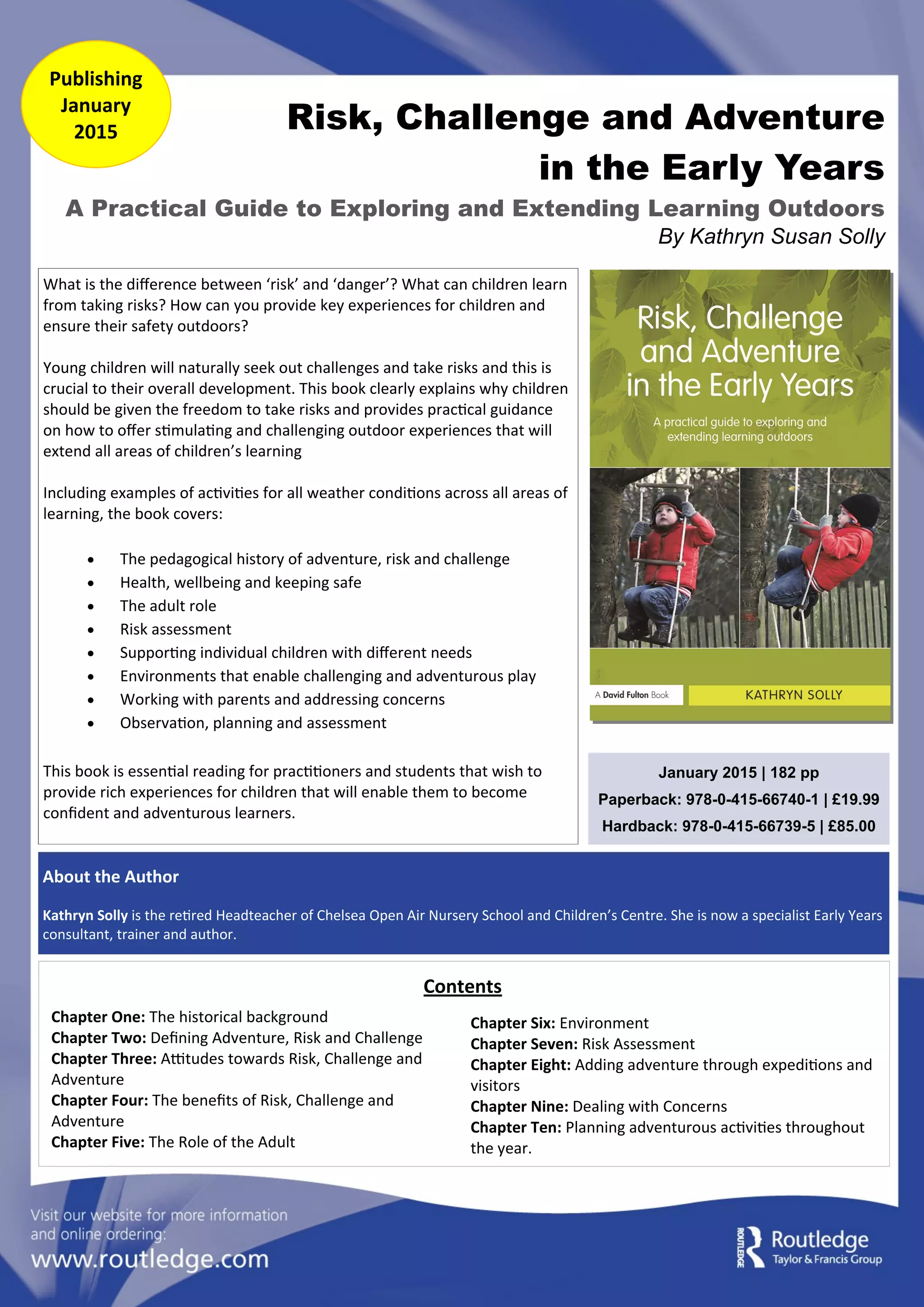 Adventure, Risk and Challenge in the Early Years | PDF