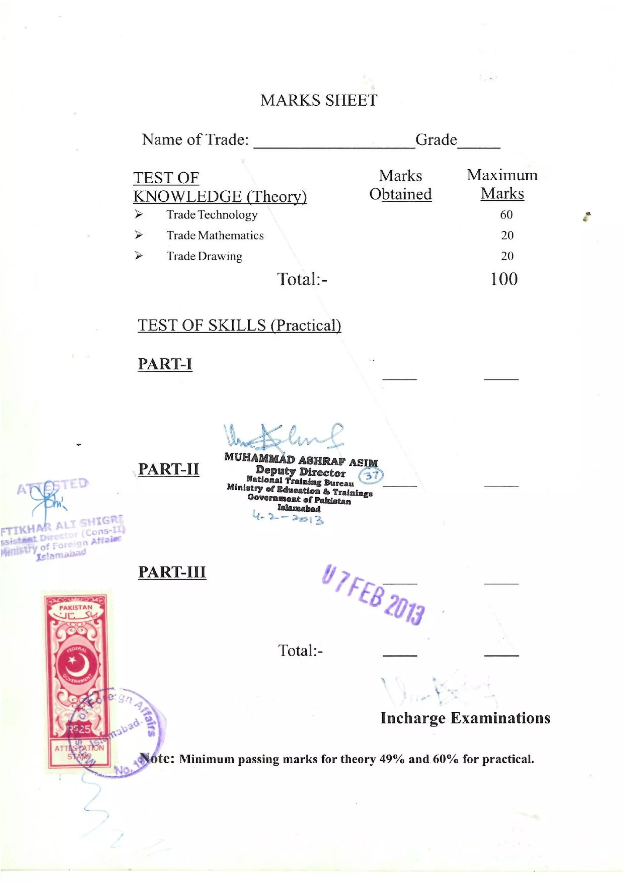 AUTO MECHANIC CERTIFICATE | PDF