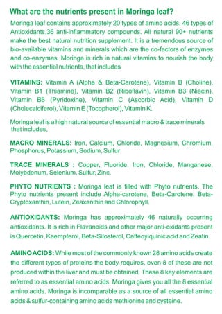 Moringa - E-brochure | PDF