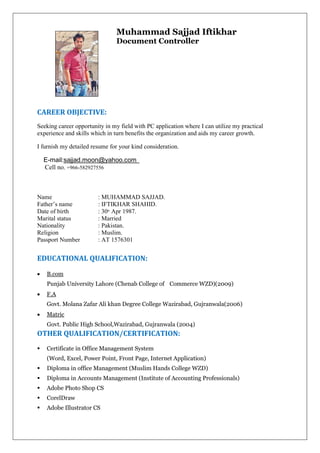 MUHAMMAD SAJJAD pdf | PDF