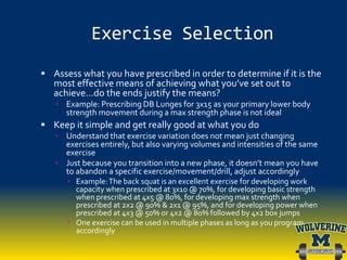 Off-Season Training Program Design & Considerations | PDF